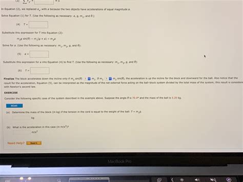 Solved Acceleration Of Two Objects Connected By A Cord A Chegg