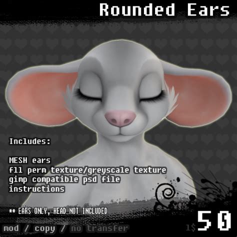 Second Life Marketplace Rounded Ears Mod Jar