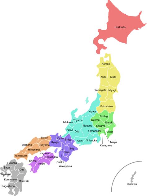 Japans 47 Administrative Areas List And Map In English Inner Japan