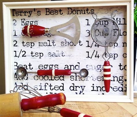 Make A Kitchen Tool Vintage Shadow Box Mod Podge Rocks
