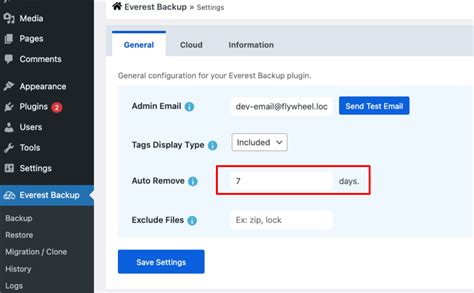 Everest Backup Settings Everest Backup Documentation