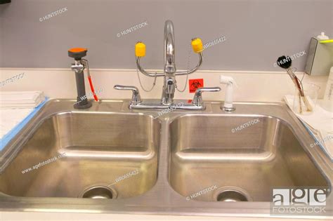 Close Up Of A Sink In A Laboratory Stock Photo Picture And Royalty Free Image Pic WR