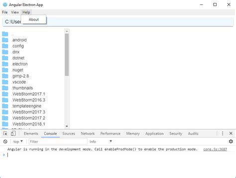 Part 3 Creating A Desktop Application With Electron Angular And Typescript Application Menu