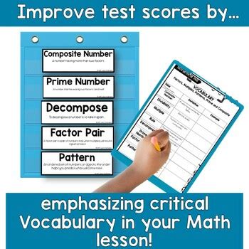 Factors Multiples Patterns Vocabulary And Anchor Chart Pack TpT