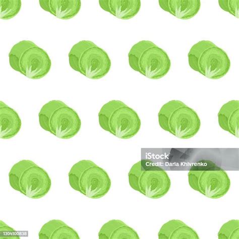 반과 전체 야채로 잘라 빙산 양상추와 원활한 패턴 유기농 식품 섬유 손으로 그린 벡터 자연 그래픽 배경 건강한 식생활에 대한 스톡 벡터 아트 및 기타 이미지 Istock