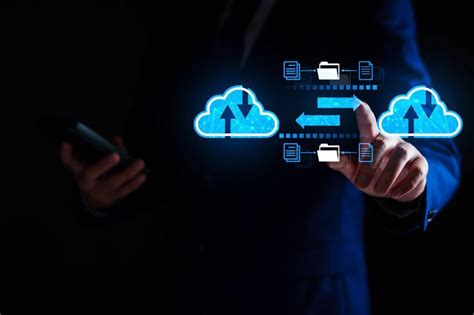 Premium Photo Businessman Using Cloud Technology Connect Business Data Cloud Computing Concept