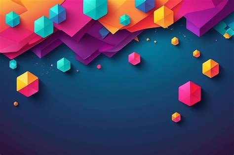 Premium Photo Colorful Abstract Geometric Gradients Background With A Space For Your Text