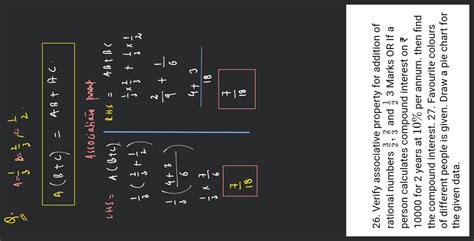 26 Verify Associative Property For Addition Of Rational Numbers 23 32