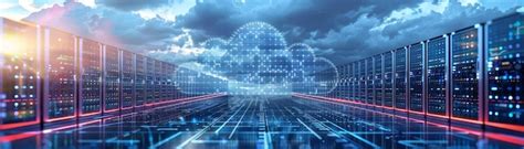 Premium Photo High Tech Cloud Computing Setup In A Data Center With