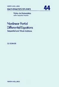 Nonlinear Partial Differential Equations Volume St Edition Elsevier Shop