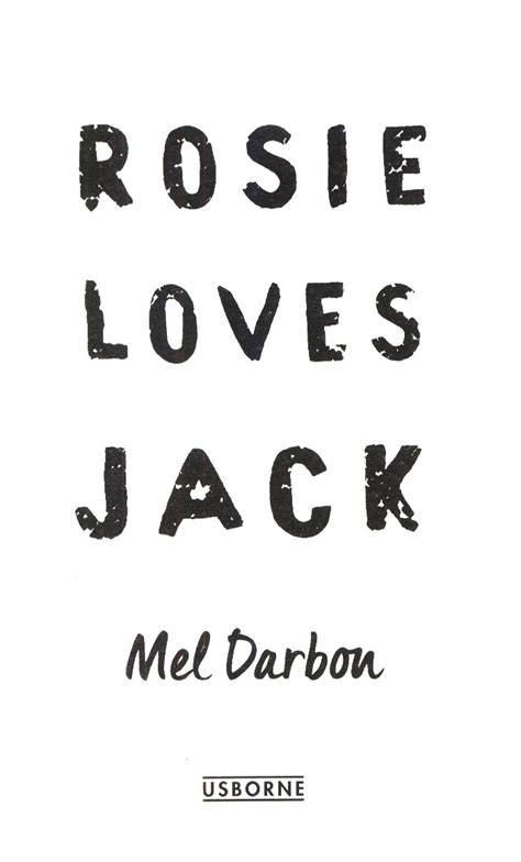 Rosie Loves Jack By Darbon Mel 9781474937832 Brownsbfs