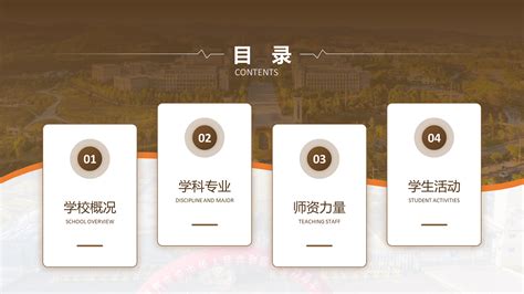 蓝色现代我和我的母校ppt模板 Islide