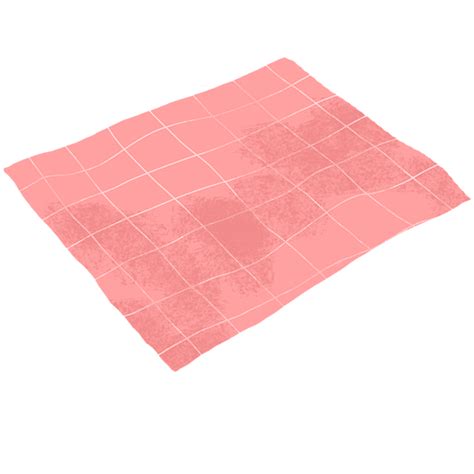 千库网红色的卡通地毯元素编号12296327