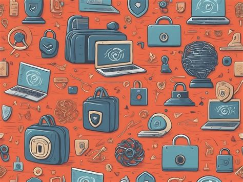Premium Ai Image Flat Illustration Of Internet Security Seamless Pattern