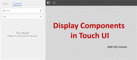 display components in touch ui aem6 aem cq5 tutorials