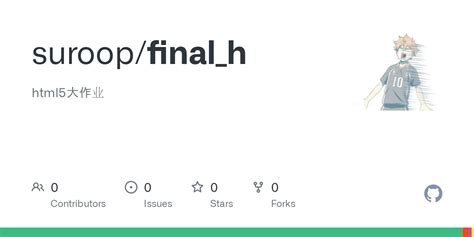 Github Suroopfinalh Html5大作业