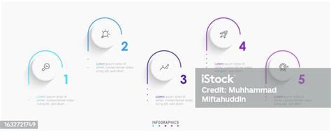 아이콘과 5가지 옵션 또는 단계가 있는 벡터 인포그래픽 레이블 디자인 템플릿입니다 프로세스 다이어그램 프레젠테이션 워크플로 레이아웃 배너 플로우 차트 정보 그래프에 사용할