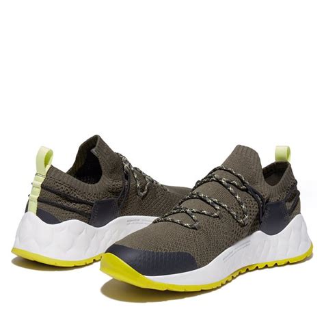 팀버랜드 남성 솔라웨이브 니트 스니커즈 카키 A2deh S I Village