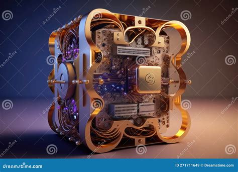 Quantum Computing Microchip 5g Cpu Stock Illustration Illustration Of