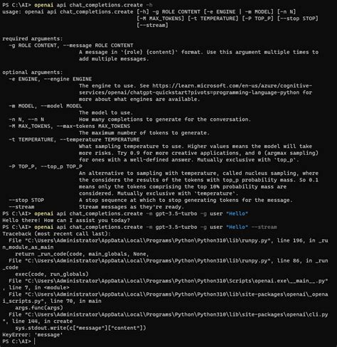 Openai Cli ` Stream` Error · Issue 402 · Openaiopenai Python · Github