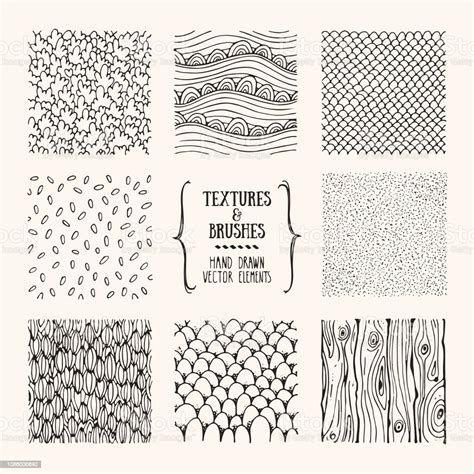 손으로 그린 패턴 추상 텍스처 브러쉬 스트로크 포스터 전단지 디자인 서식 파일입니다 벡터 클립 아트 컬렉션 흰색 배경에