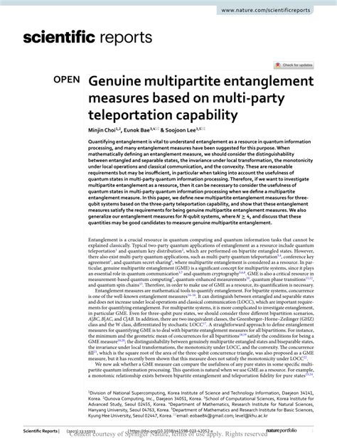 Pdf Genuine Multipartite Entanglement Measures Based On Multi Party