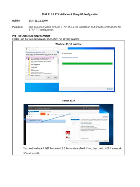 Etap 2102 Rt Installation And Mongodb Configuration Rev2 Pdf