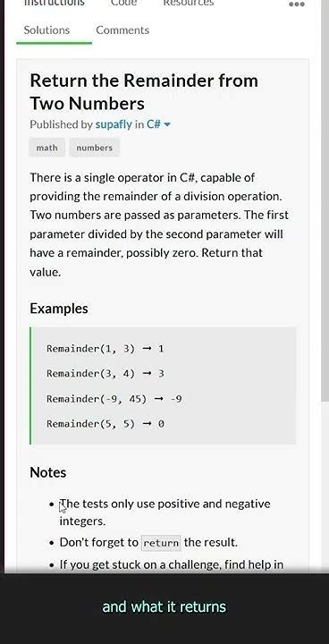 Remainder Of Two Numbers Edabit Challenge Modulus Operator C Net 60 Shorts Youtube