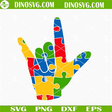 Asl Love Sign Language Autism Svg Autism Awareness Svg Awareness