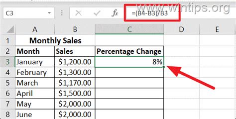 How To Calculate Percentage Change Between Two Numbers In Excel WinTips Org