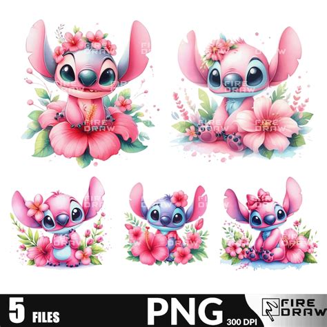 Lilo And Stitch Flowers Etsy México