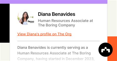 Diana Benavides Human Resources Associate At The Boring Company The Org
