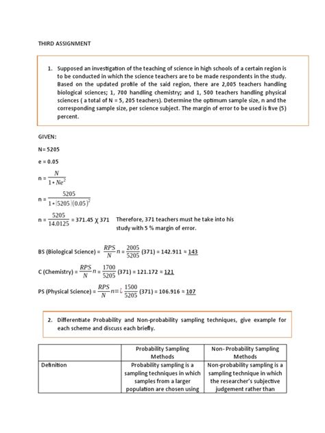 Stat Assign Pdf Sampling Statistics Applied Mathematics