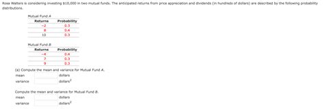 Solved Distributions A Compute The Mean And Variance For