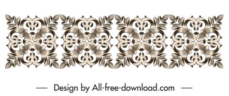 Border Design Element Elegant Vintage Seamless Curves Decor Vectors Vectors Stock For Free