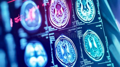 Mri Scan Of The Human Brain Showing Detailed Neural Structure Stock Illustration Illustration