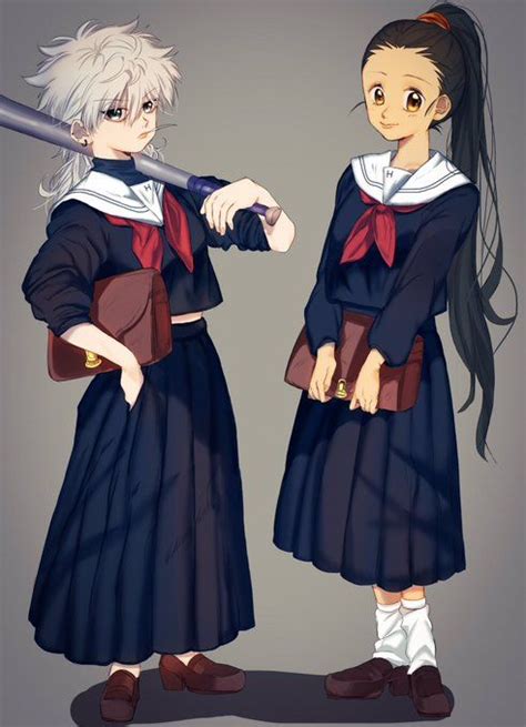 Gon Freecs And Killua Zoldyck Hunter X Hunter Genderbend Hunter X