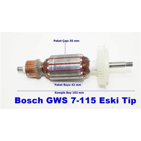 Bosch Tipi GWS 7-115 Endüvi Rotor Kollektör – Hakikat Elektroteknik