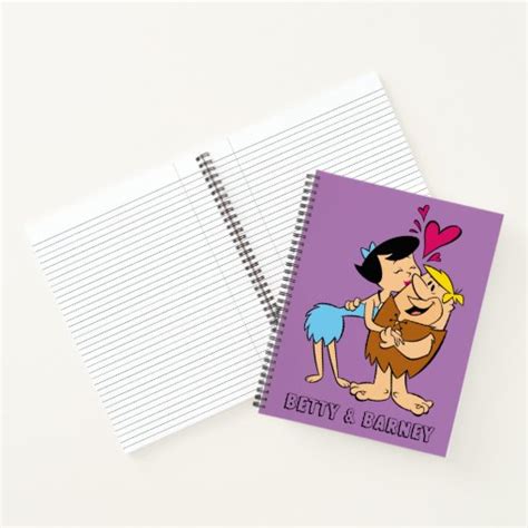 The Flintstones Betty Kissing Barney Notebook Zazzle