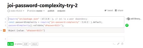 only works if add default in the required · issue 37 · kamronbatman joi password complexity