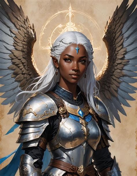 Portrait Of Female Aasimar Cleric Of Light For Rpgs Ai Generated
