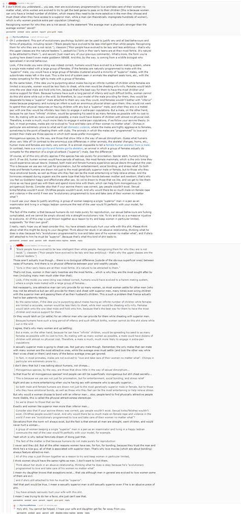 This Was After A Long Comment Thread In Which He Continued To Insist That Women Will Invariably