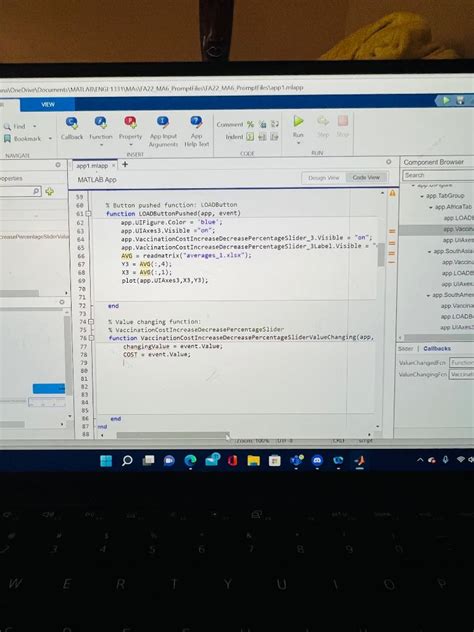 I Am Creating An App In Matlab About Vaccination