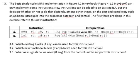 3 The Basic Single Cycle Mips Implementation In