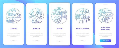 Blue Gradient Theme Mobile Onboarding Screen For Gced Goals App Vector Development Mobile