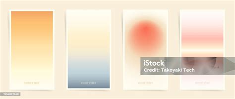 미적 그라디언트 배너 세트 소셜 미디어 스토리 게시물 포스터 및 미니멀리스트 홈 데코를 위한 이중톤 색상 디자인 평온에 대한 스톡 벡터 아트 및 기타 이미지 Istock