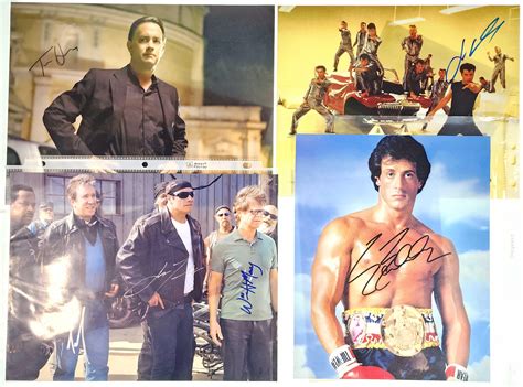 Lot 4 Celebrity Autographed Photos With Coas