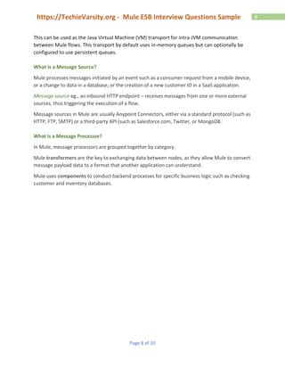 Mule ESB Interview Or Certification Questions PDF