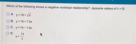 Solved Which Of The Following Shows A Negative Nonlinear