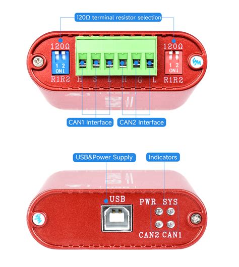 Buy Waveshare USB To CAN Adapter Dual Channel CAN Analyzer Industrial Isolation Online In